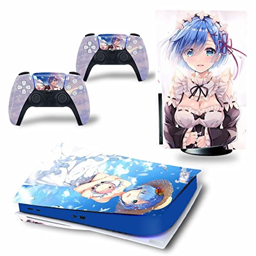 MOTOT FXCON for PS5 Skin Disc Edition & Digital Edition Console and Controller Vinyl Cover Skins Wraps Scratch Resistant, Compatible with for PS5 897392 Bubble Free (Size : Disc Version)