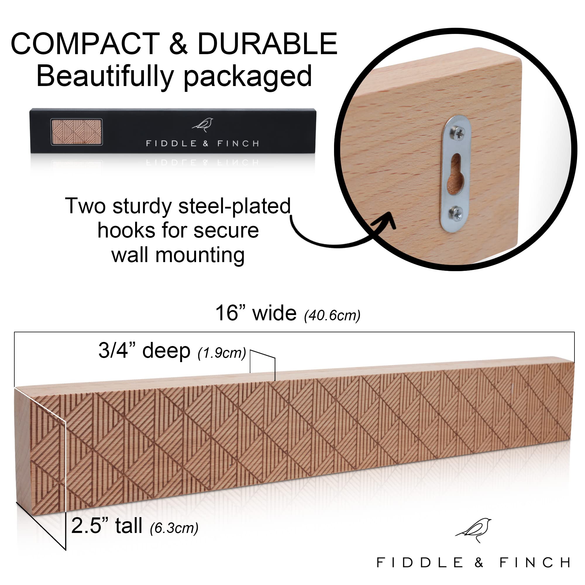 Magnetic Strip Knife Holder β Etched Wood Knife Rack or Bar with Hardware for Hanging & Wall Mounting. β Kitchen Utensil Organizer & Storage by Fiddle & Finch, 16 Inch. Diamond Daze