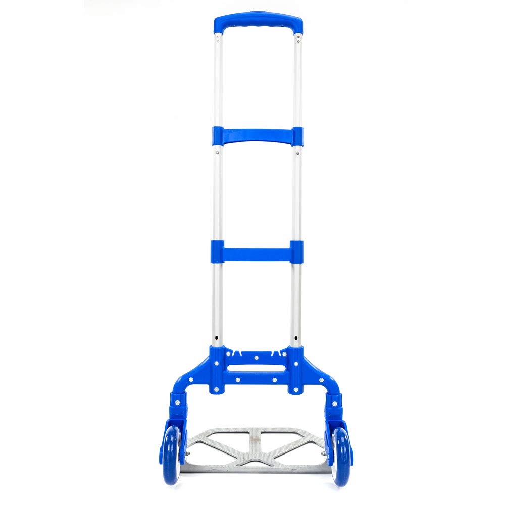 Portable Folding Collapsible Aluminum Cart Dolly Push Truck Trolley Blue