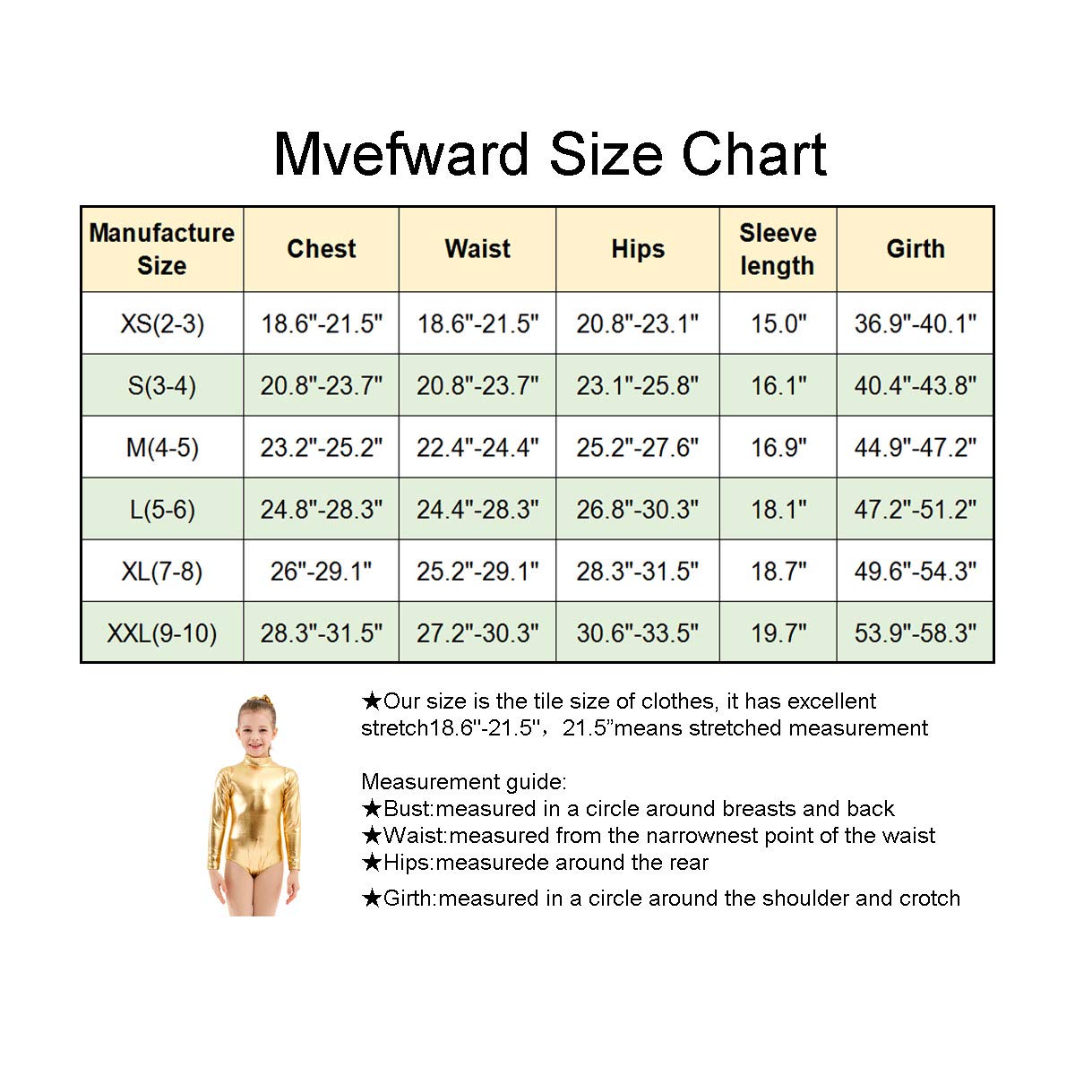 Javly Kids Girls Lycra Shiny Metallic Zipper Back Turtleneck Dance Leotard, Sliver, Medium