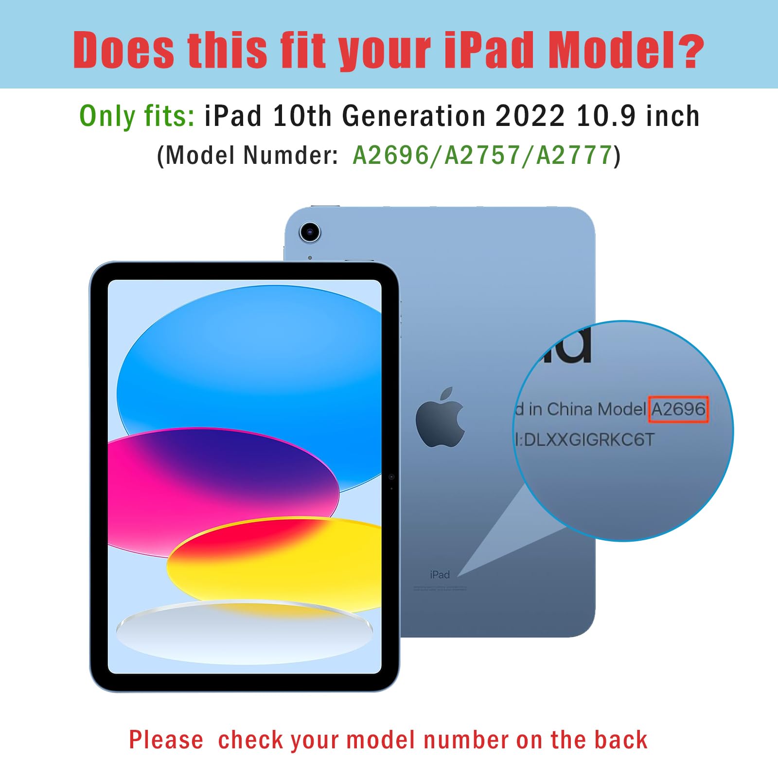 ProCase for iPad 10th Generation Case 10.9 Inch 2022, Slim Stand Protective 10th Gen iPad Case with Translucent Hard Back, Smart Cover iPad 10 Case, Support Touch ID, Auto Wake/Sleep -Navy