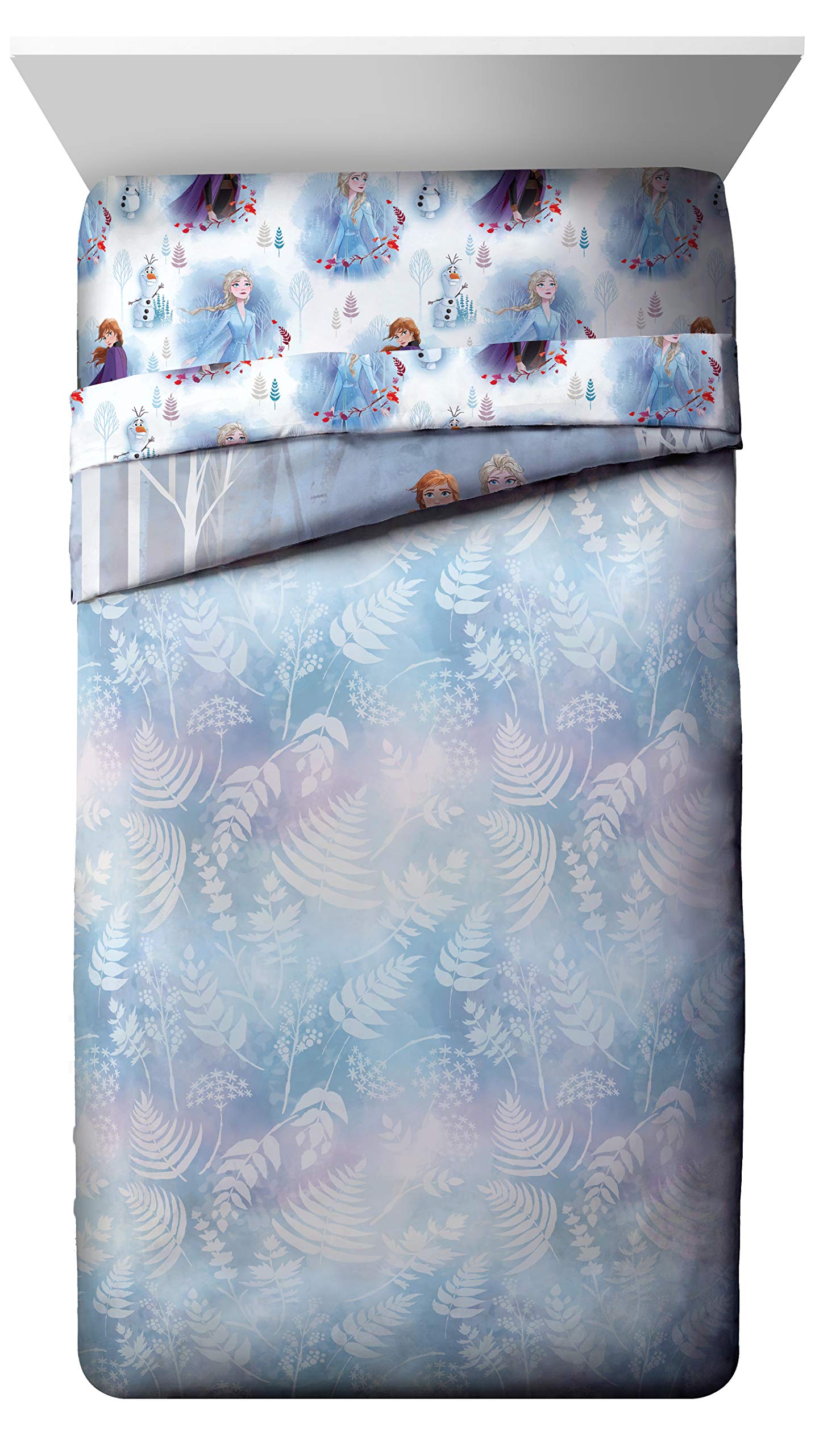 Jay Franco Disney Frozen 2 Forest Spirit Twin/Full Comforter & Sham Set, Mutli