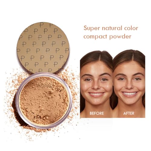 MAEPEOR Matte Setting Loose Powder 8 Colors Smooth and Lightweight Face Powder for Brightening and Setting Makeup with Face Puff (03 Soleil)