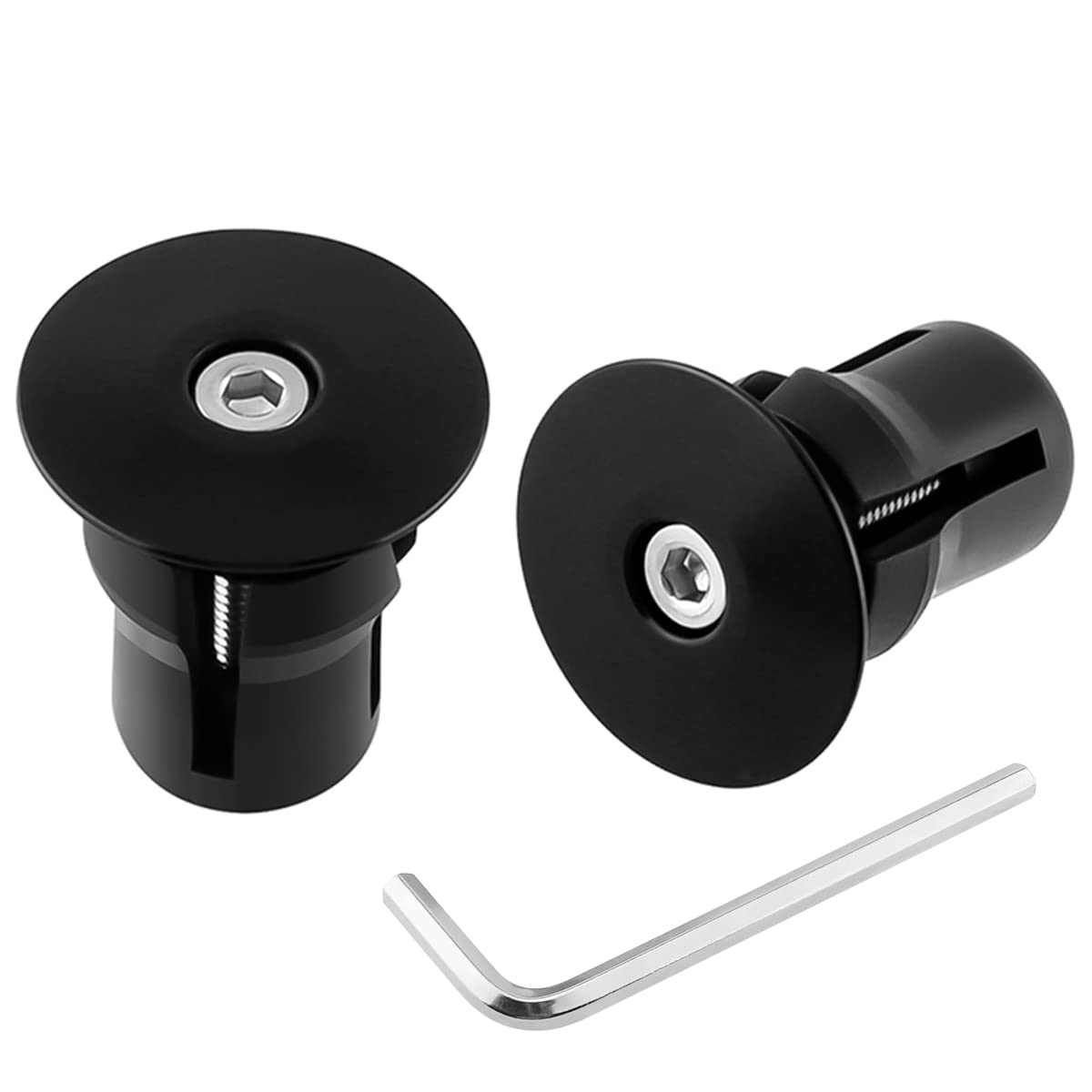 MUQZI Bar End Plugs Handlebar End Caps Road Mountain Bike Handlebar Plugs for Most Bicycle, Black M