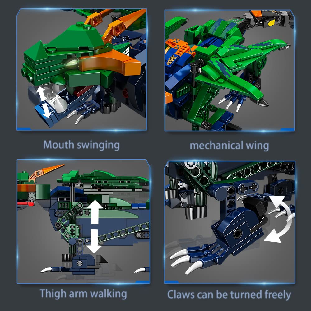 Mould King Dragon Toy Building Sets (Green)