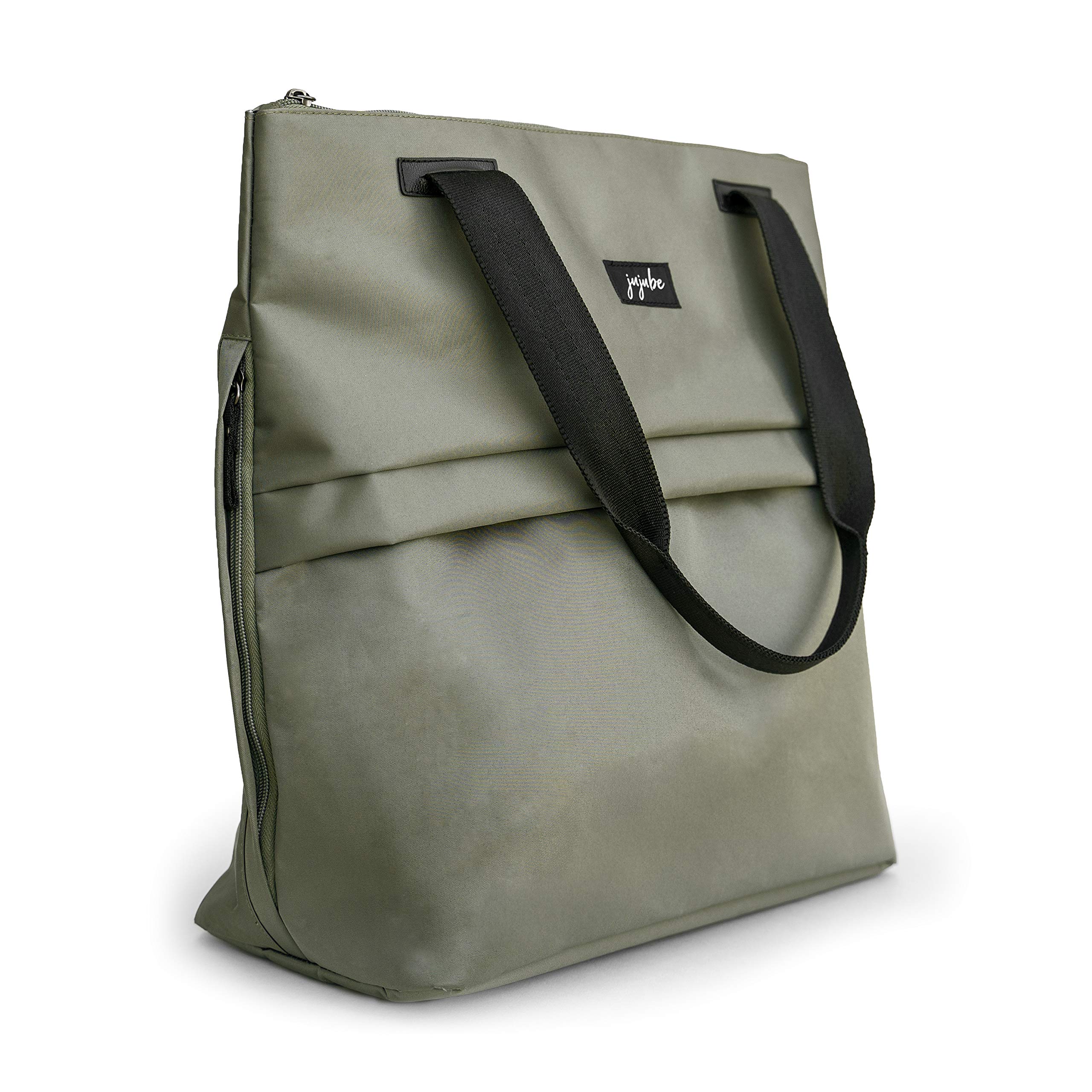 JuJuBe | All Purpose Shoulder Tote Bag | Durable Machine Washable Lightweight with Pockets use for Travel, Gym, Beach or Baby Diaper Bag | Olive