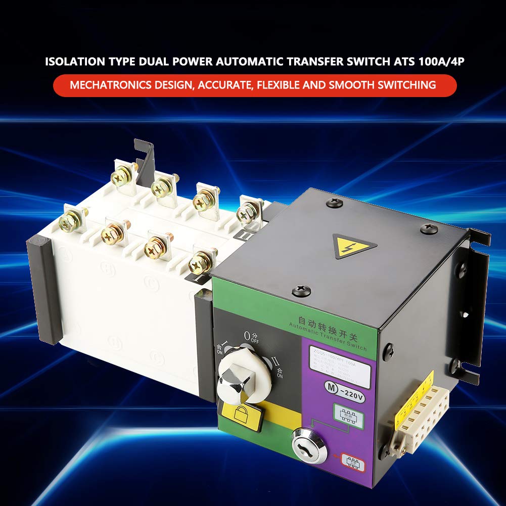 Manual Transfer Switch, 100 amp Isolation Type Dual Power Automatic Transfer Switch ATS 100A/4P