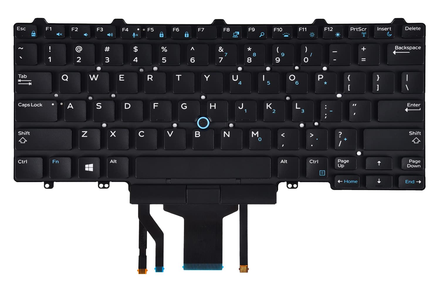 Replacement Backlit Keyboard for Dell Latitude E5450 E5470 E5480 E7450 E7470 E7480 P40G, Latitude 5480 5488 5490 5491 7480 7490 Seroes Laptop with Pointer US Layout