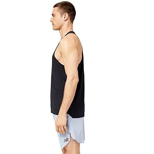 New Balance mens Q Speed Jacquard Singlet Shirt, Black, X-Small US