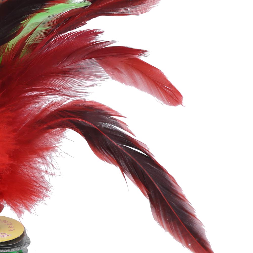 LAIONTY Chinese Manual Traditional Feather Shuttlecock, Color Kicking Shuttlecock for Foot Exercise