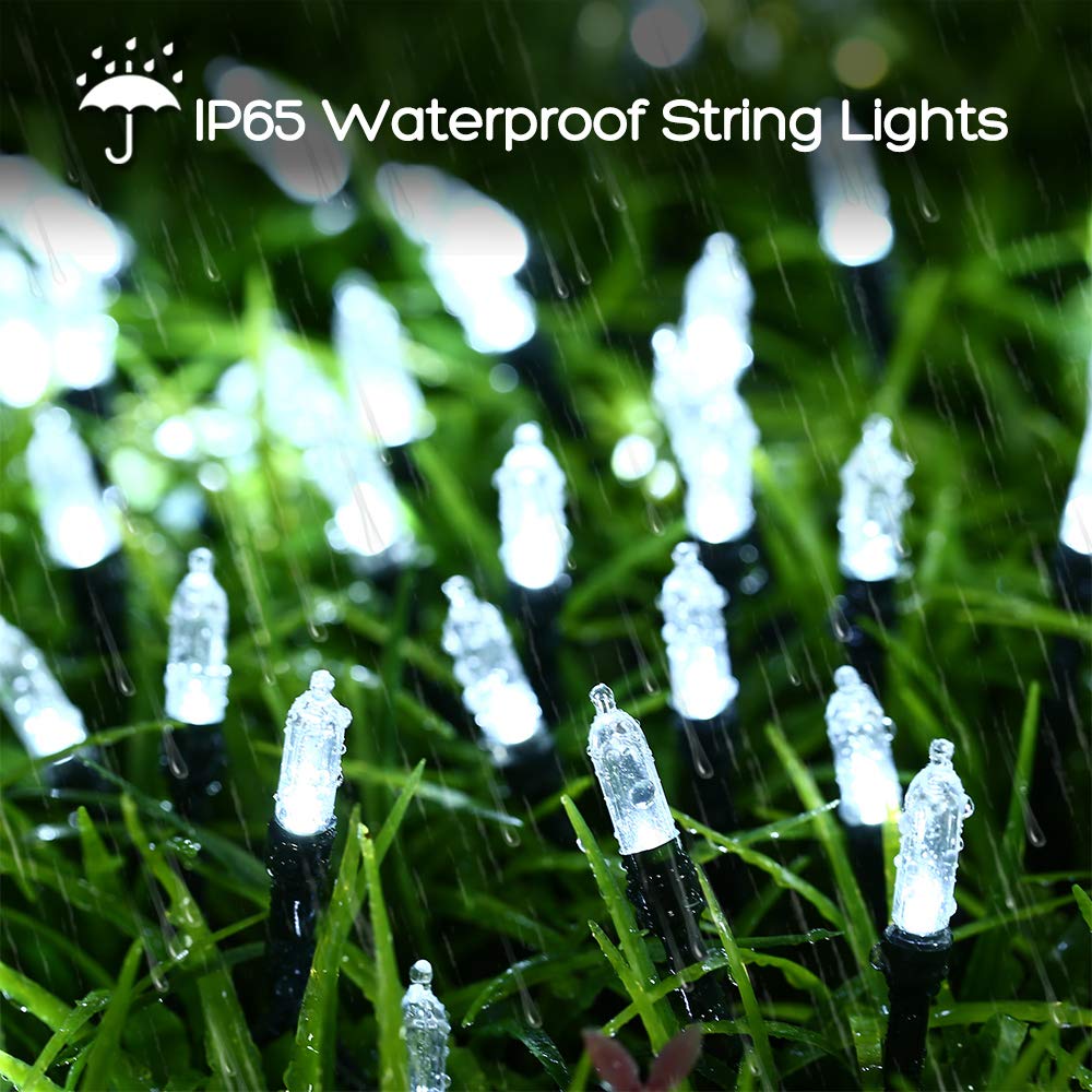Joomer Green Battery String Lights, 33ft 100LED Battery Operated Mini String Lights 8 Lighting Modes Timer Waterproof for Home, Garden, Party, Holiday, Christmas Trees Decoration