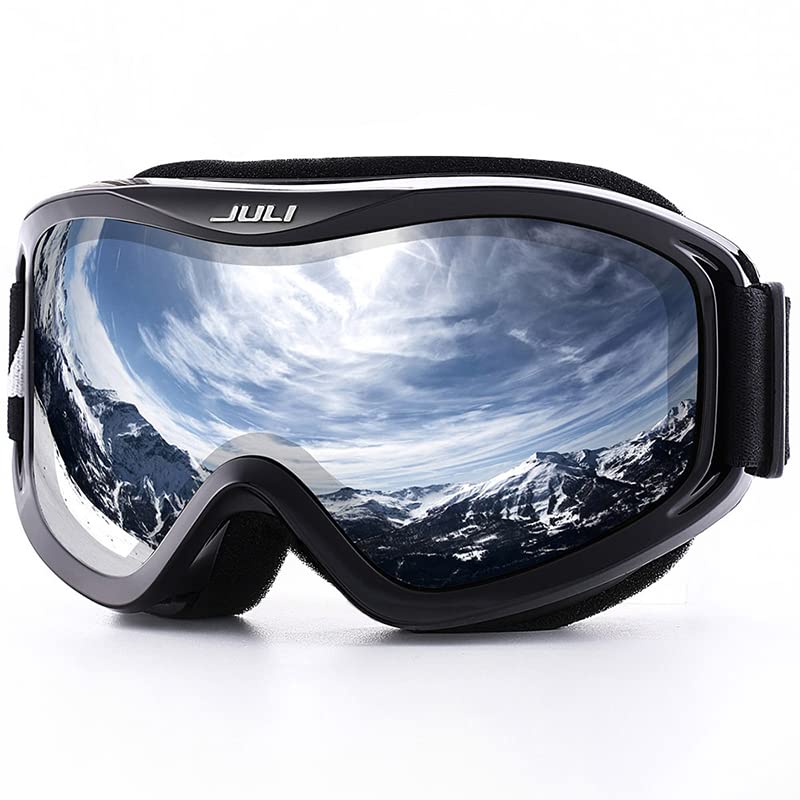 Juli Snowboard & Ski Goggles - Premium Snow Goggles,2Pack(Silver+Clear)