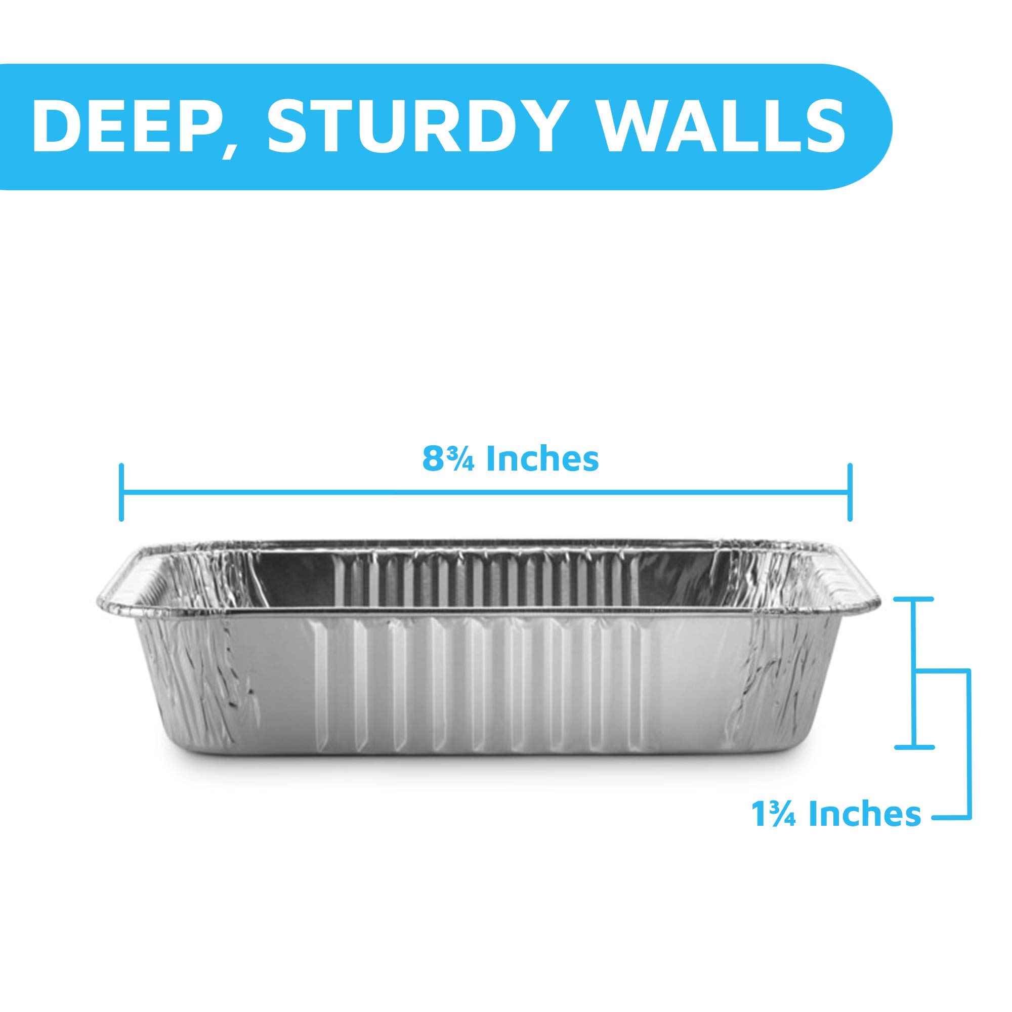 MontoPack 9β Disposable Aluminum Foil Square Baking Pans | 9 x 9 Cake Pan Tin for Broiling, Toaster Oven, Meal Prep, Roasting, Take Out | Perfect for Brownie & Lasagna Trays | 20 Pack