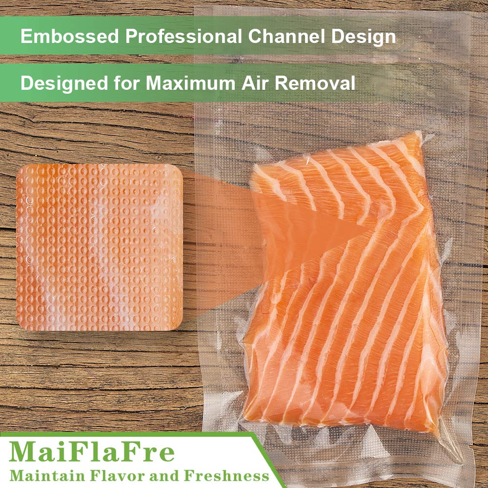 MaiFlaFre 8x50 2 Pack Vacuum Sealer Bags Rolls with Commercial Grade, BPA Free, Heavy Duty, Great for Vac Storage, Meal Prep or Sous Vide