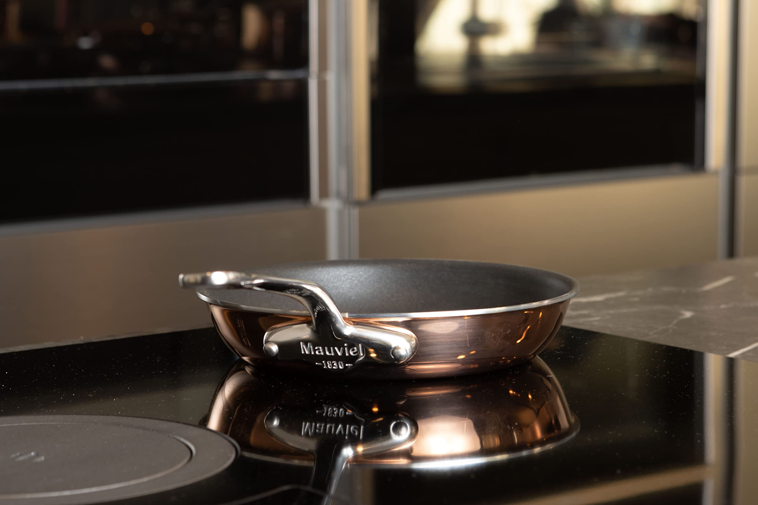 Mauviel M’6S 6-Ply Polished Copper Nonstick Frying Pan With Cast Stainless Steel Handle, 11.8-in, Made In France