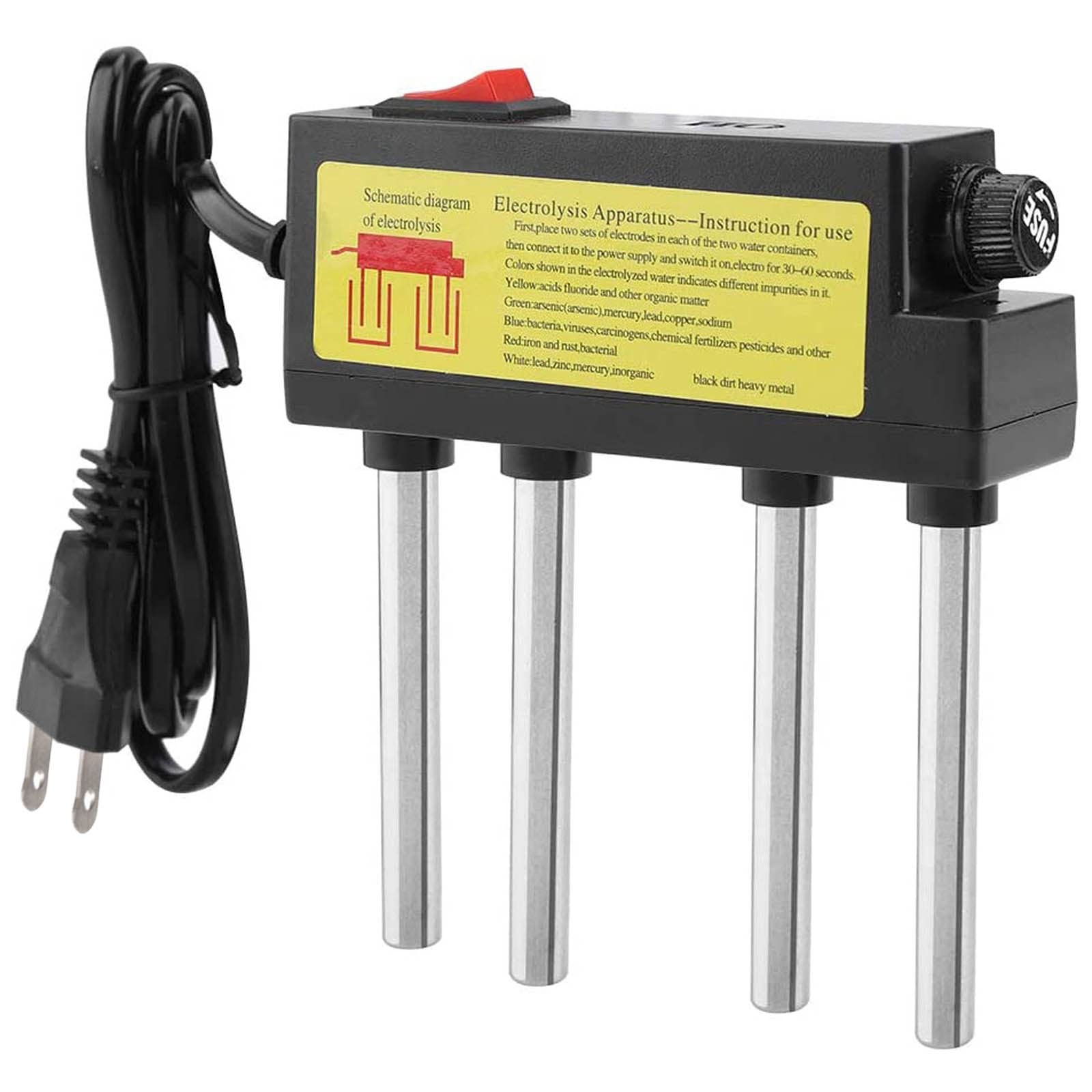 Portable Water Quality Tester Electrolyzer Water Quality Tester Electrolysis Iron Bars TDS Tester Electrolyzer Quick Water Quality Testing Ideal Water Test Meter