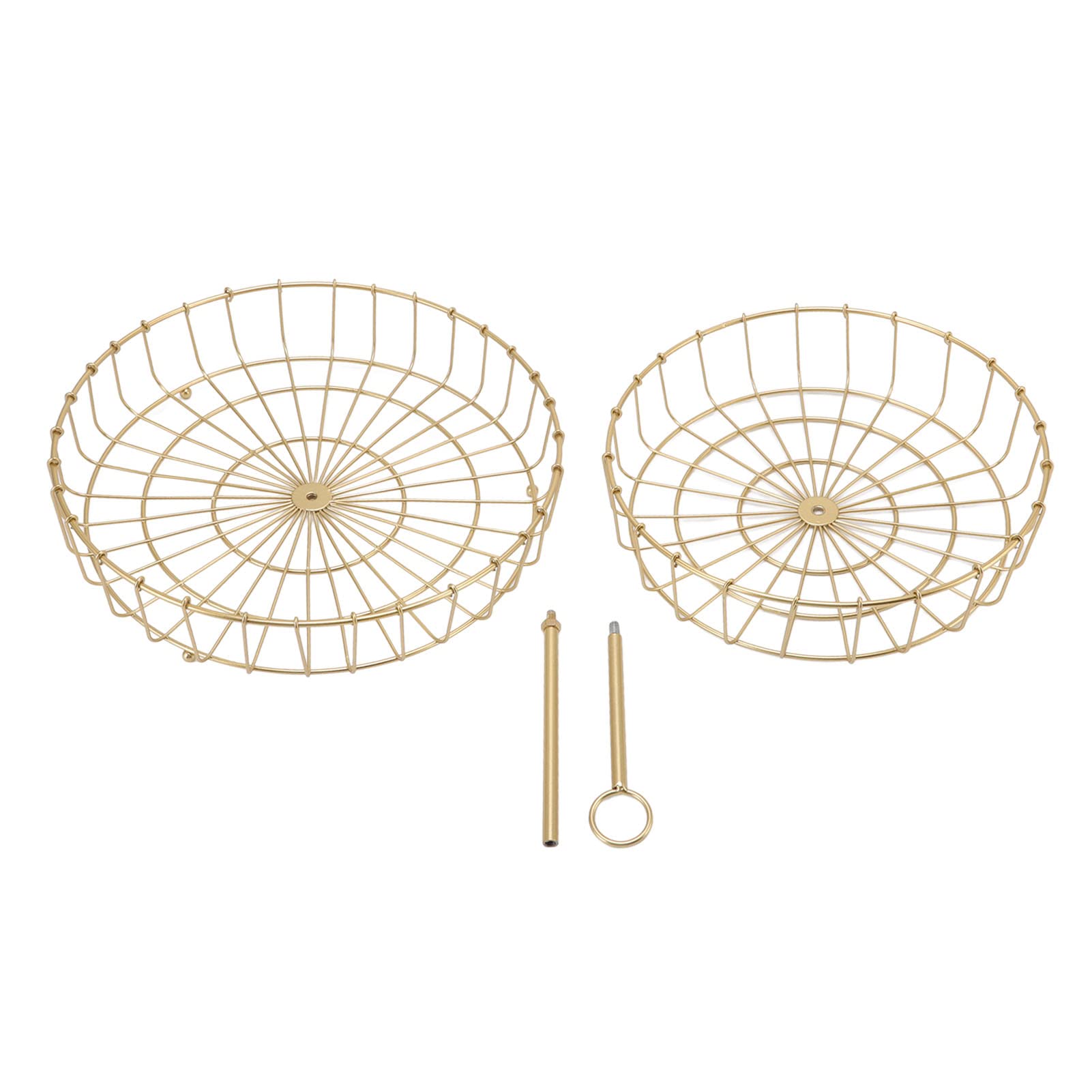 Naroote Fruit Basket Gold Color Nonslip Fruit Basket for Desktop Computer