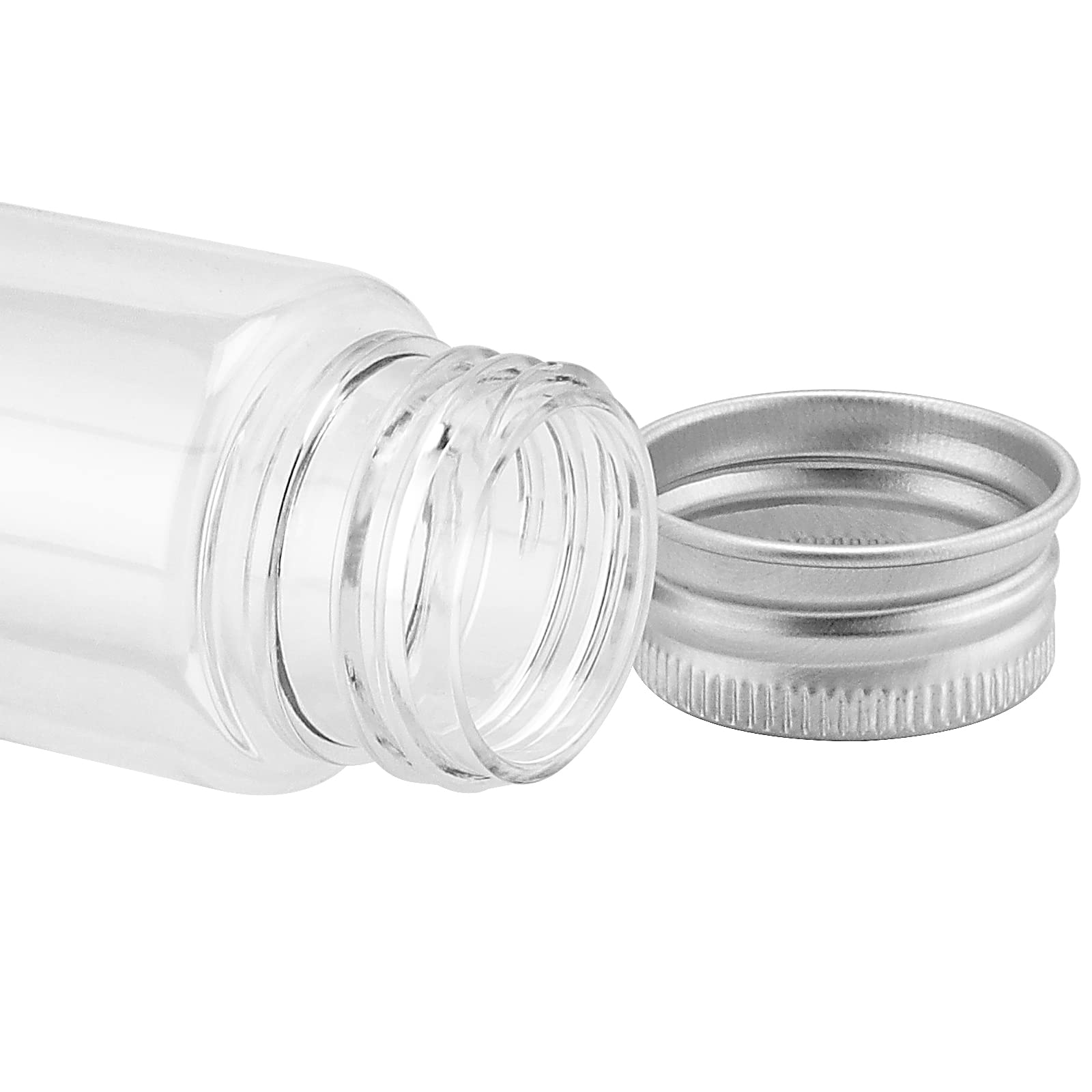 PINGEUI 40 Pack 140 x 30mm Plastic Test Tubes with Screw Caps, 110ml Test Tubes Clear Plastic Test Tubes for Bath Salt, Candy Containers for Parties, Wedding, Christmas, and Halloween