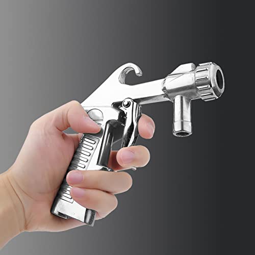 Sandblaster Air Siphon Feed Blast Gun Nozzle with 4pcs Ceramic Tips for Abrasive Sand Blaster Blasting, Blasting Shot Sandblaster Siphon Feed Gun Nozzle