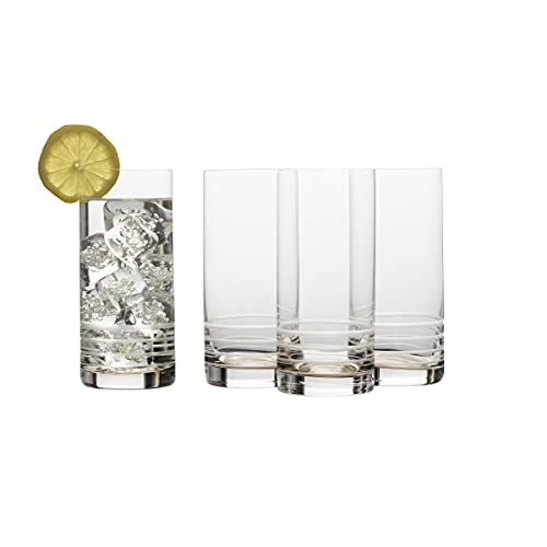 Mikasa Cal Ombre Highball Tumbler Cups, Set of 4, 17-Ounce, Gray