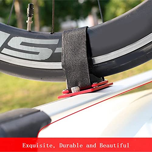 MACIMO Bicycle Car Rear Suction Cup Bicycle Rear Wheel Roof Rack Mount Bike Roof Cycling Accessories 103X72mm,Red