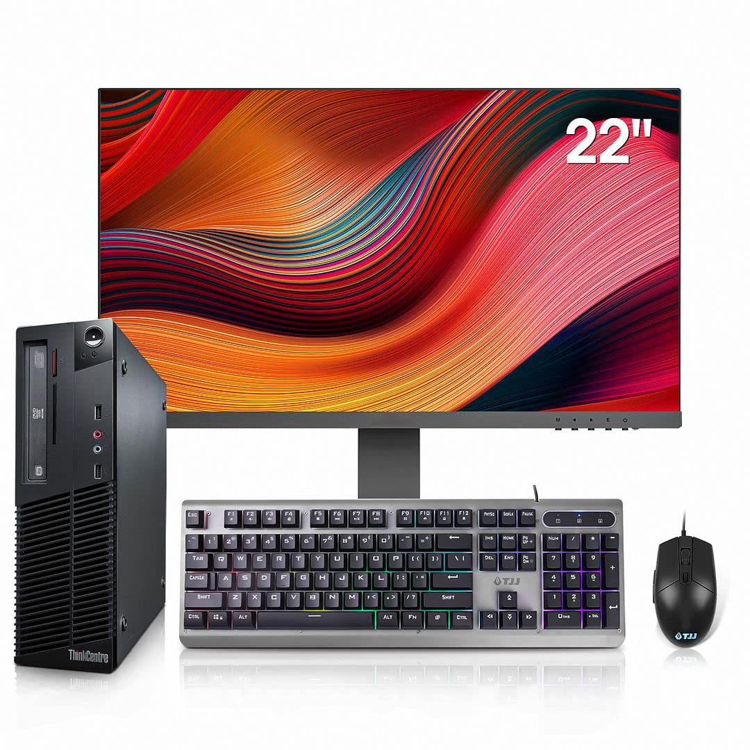 Lenovo ThinkCentre M73 SFF i7 Desktop Computer, 22 inch FHD Monitor, 16GB RAM, 1TB SSD, DVDRW, RGB Keyboard, Mouse,Wireless WiFi, Windows 10 Pro (Renewed)