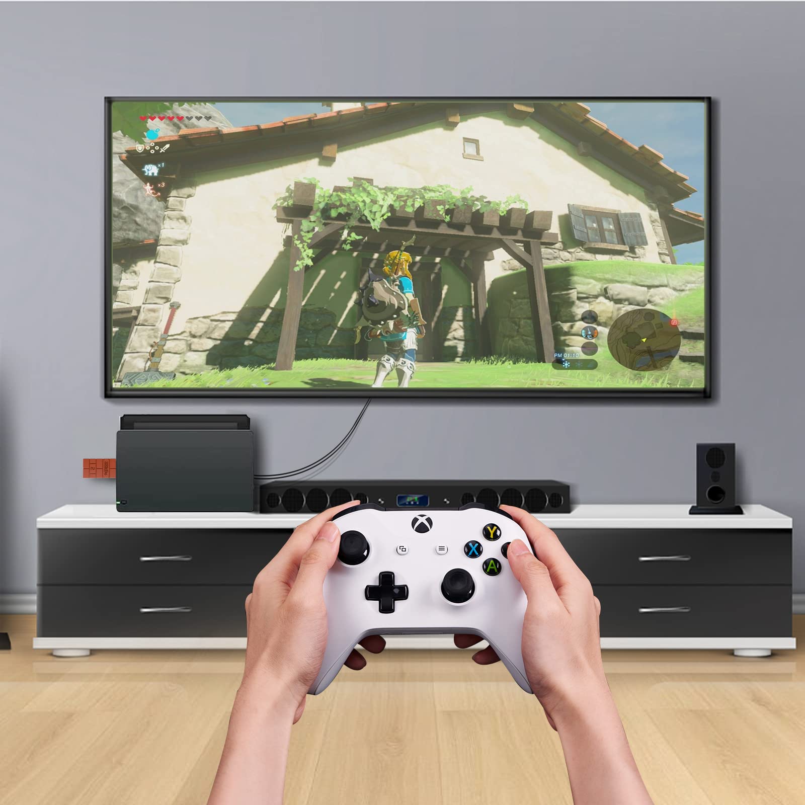 Nargos 8BitDo USB Wireless Bluetooth Adapter Dongle 2 for Switch/OLED, Windows 10/11, Mac & Raspberry Pi, Compatible with Xbox Series X/S, Xbox One, Elite Series 2, Switch Pro, PS5/PS4 Controller