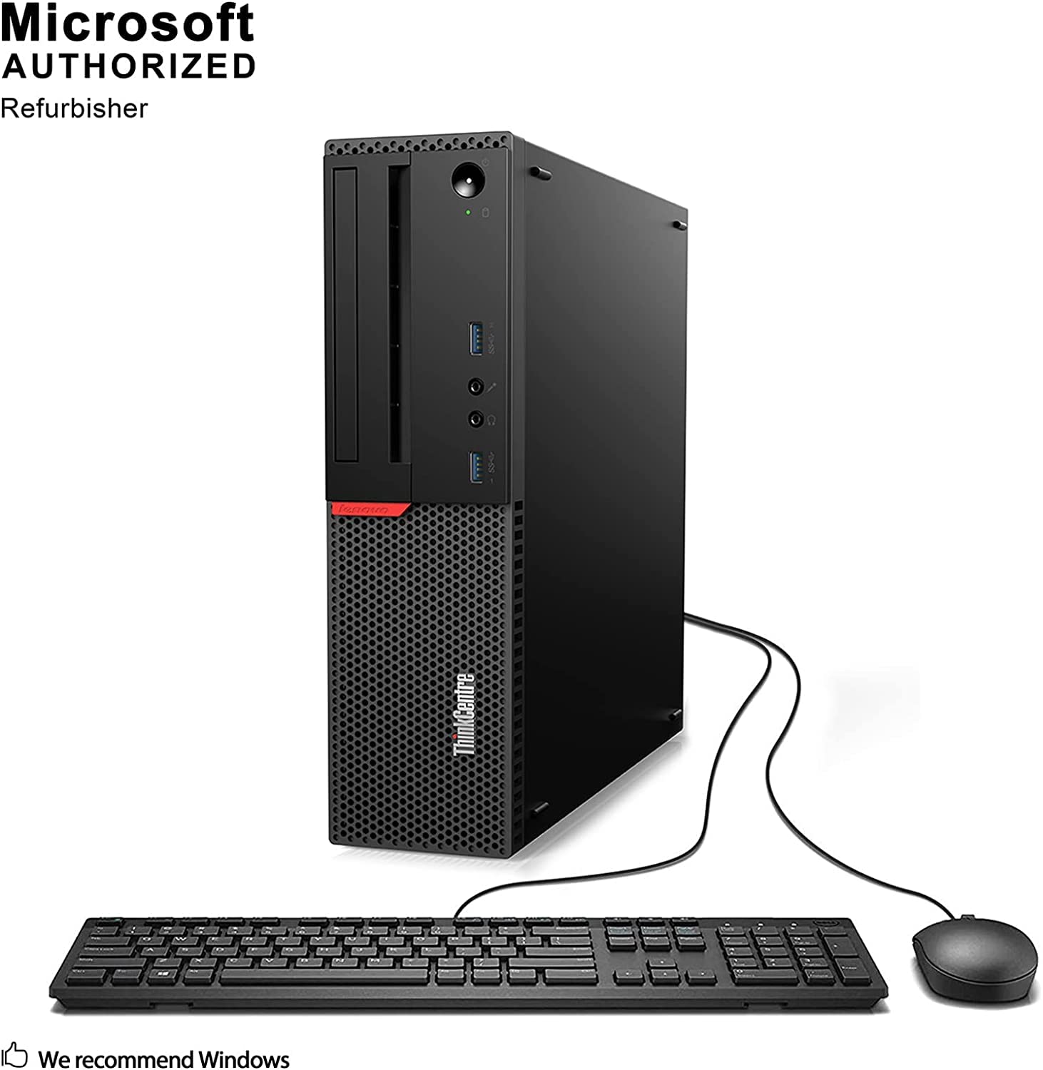 Lenovo ThinkCentre M900 SFF Desktop Computer PC, Intel Quad Core i5-6500T, 16GB DDR4 RAM, 1TB SSD, 4K 2-Monitor, Keyboard and Mouse, Bluetooth, AC Wi-Fi, VGA, HDMI, Windows 10 Pro(Renewed)