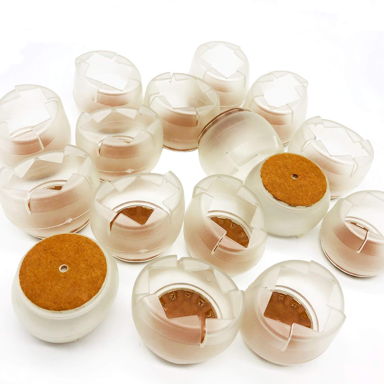Maydahui 16PCS Round Chair Leg Floor Protectors Furniture Silicon Table Feet Covers Prevents Scratches Glides Caps Cups Fit 1-4/5 to 2 Inch (45-50mm)