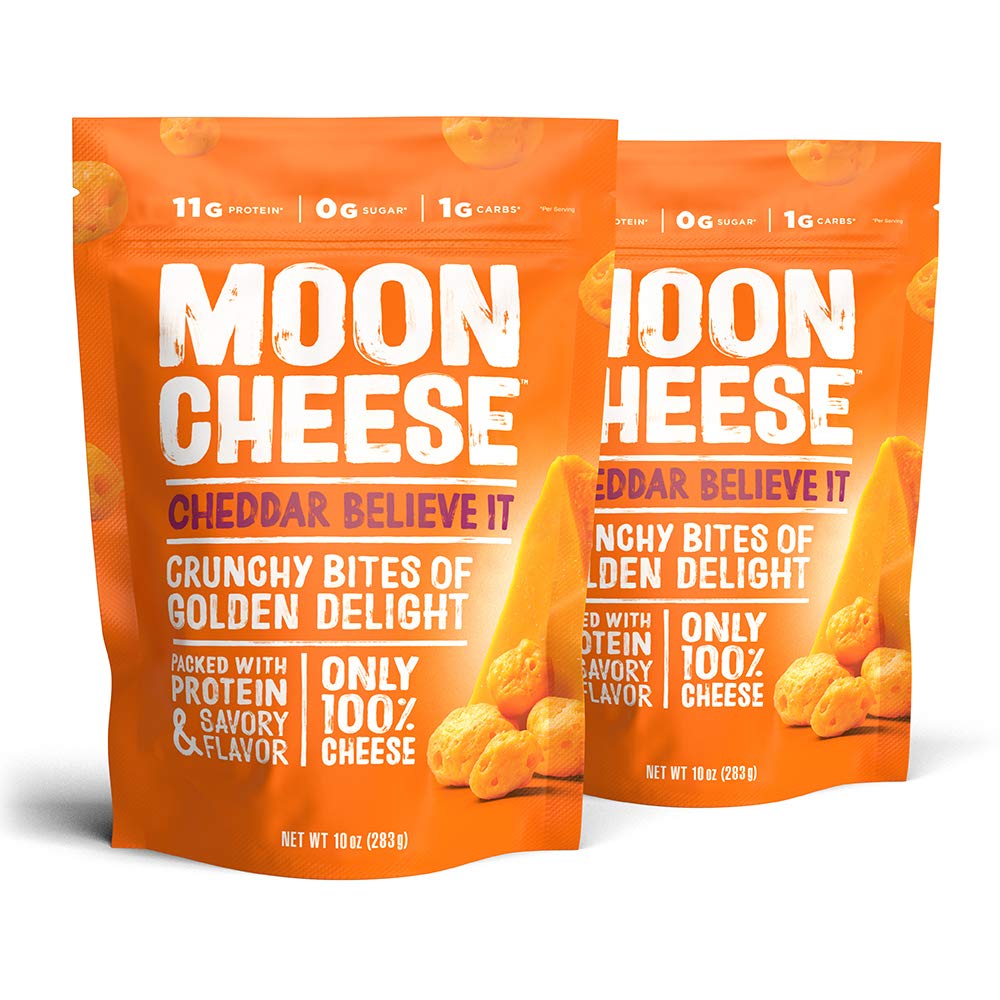 Moon Cheese Bites, Get Pepper Jacked, 10-Ounce 2-Pack, 100% Real Cheese Snack, Protein, Keto, After-School or Lunch Snack