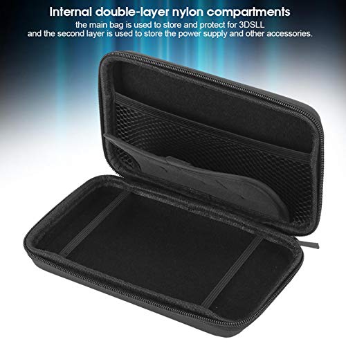 Jopwkuin Resist Impact Protective Bag Internal Double‑Layer Nylon Protective Hard Bag,for Game Player,for Game Storage,for Game Lover(Black)