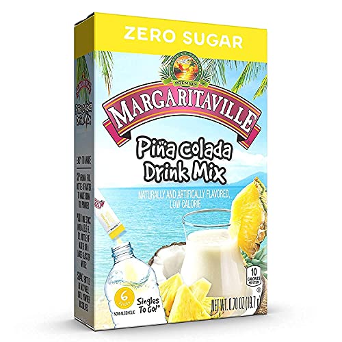 Margaritaville Singles To Go Drink Mix Ultimate Summer Variety Party Bundle Margarita, Pina Colada & Strawberry Daiquiri, (18 Piece Assortment)