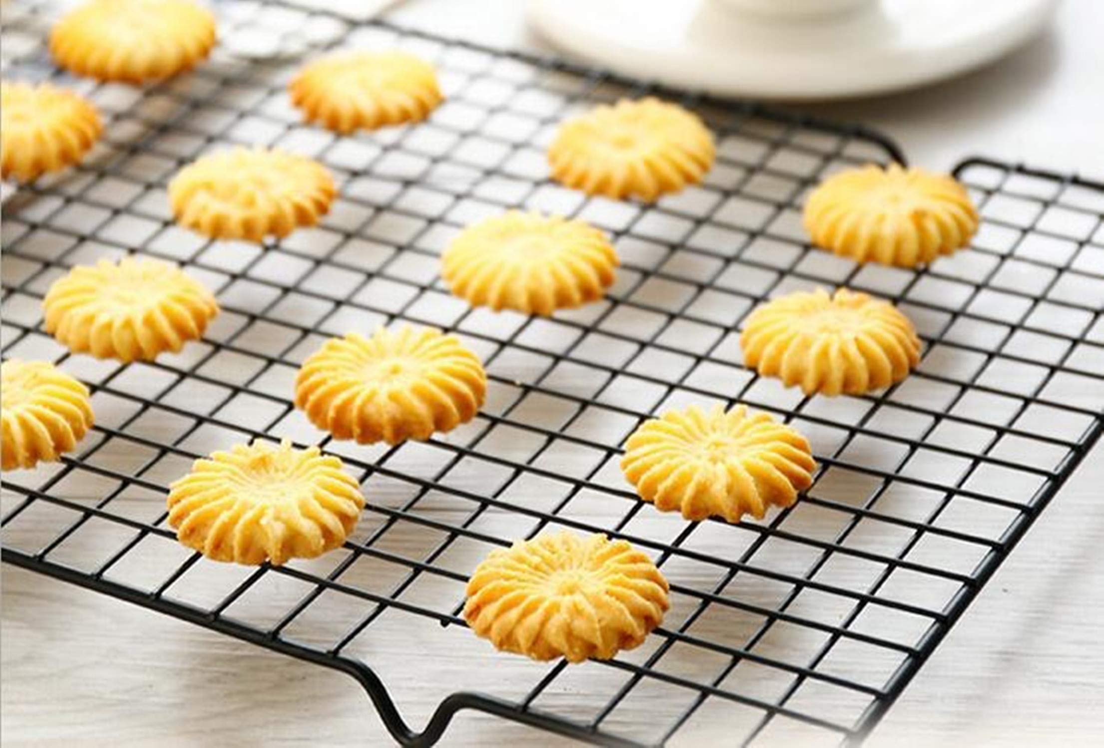 Mokpi Cooling Baking Rack Wire Racks, Size 16.14ββx10ββ, Thick Heavy Duty Commercial Quality Grid Rack (Set of 4)
