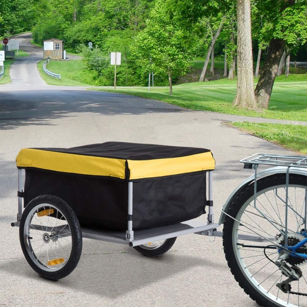 Hype Elite Two-Wheel Bicycle Cargo Trailer- Yellow/Black