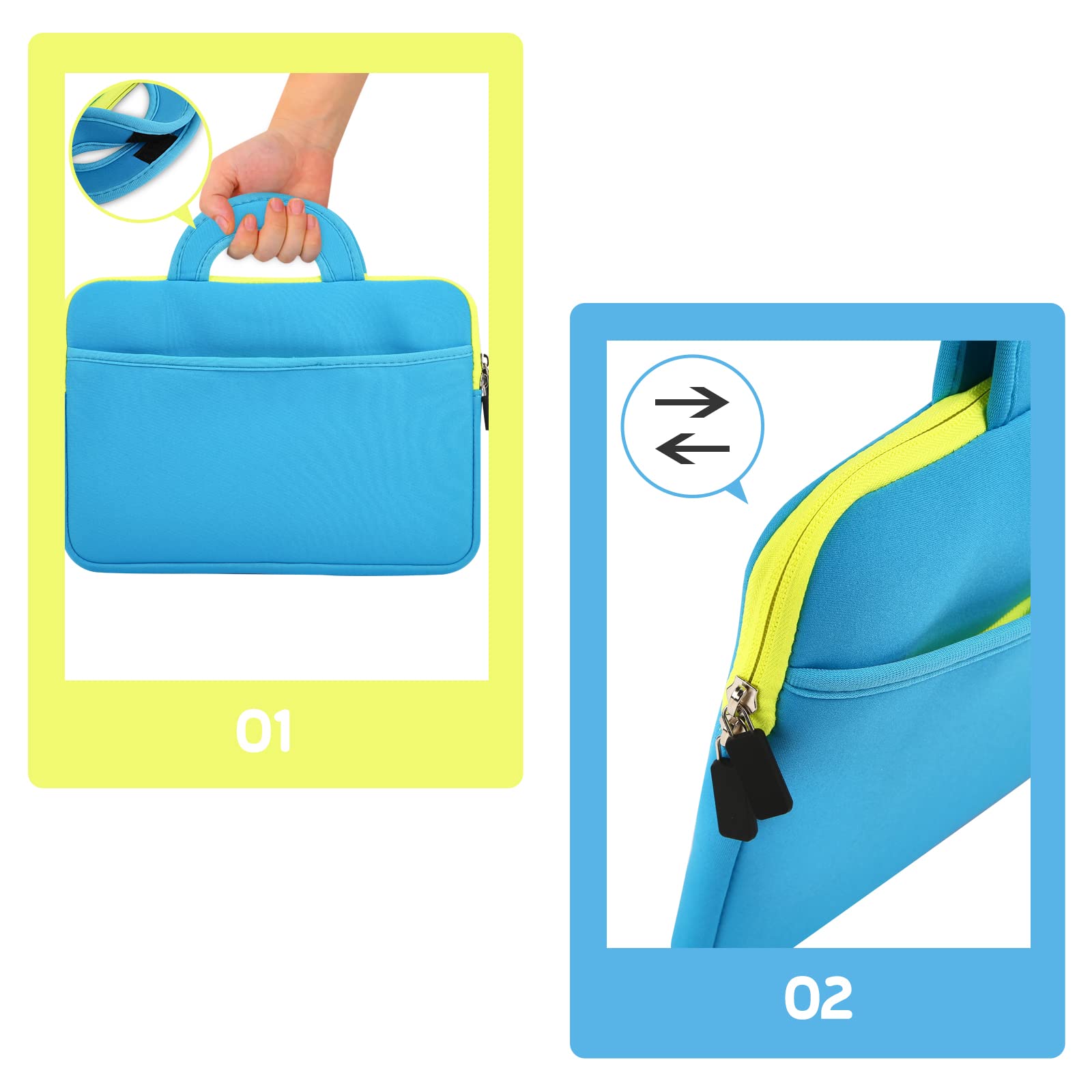 Kids Tablet, 10 inch Toddler Tablet, Google Kids Space, Teacher Approved apps with Parent Control, Eye Protection Mode, EVA Shockproof Case and Tablet Sleeve Bag Bundle, PlimPad Kids10 (Blue Set)
