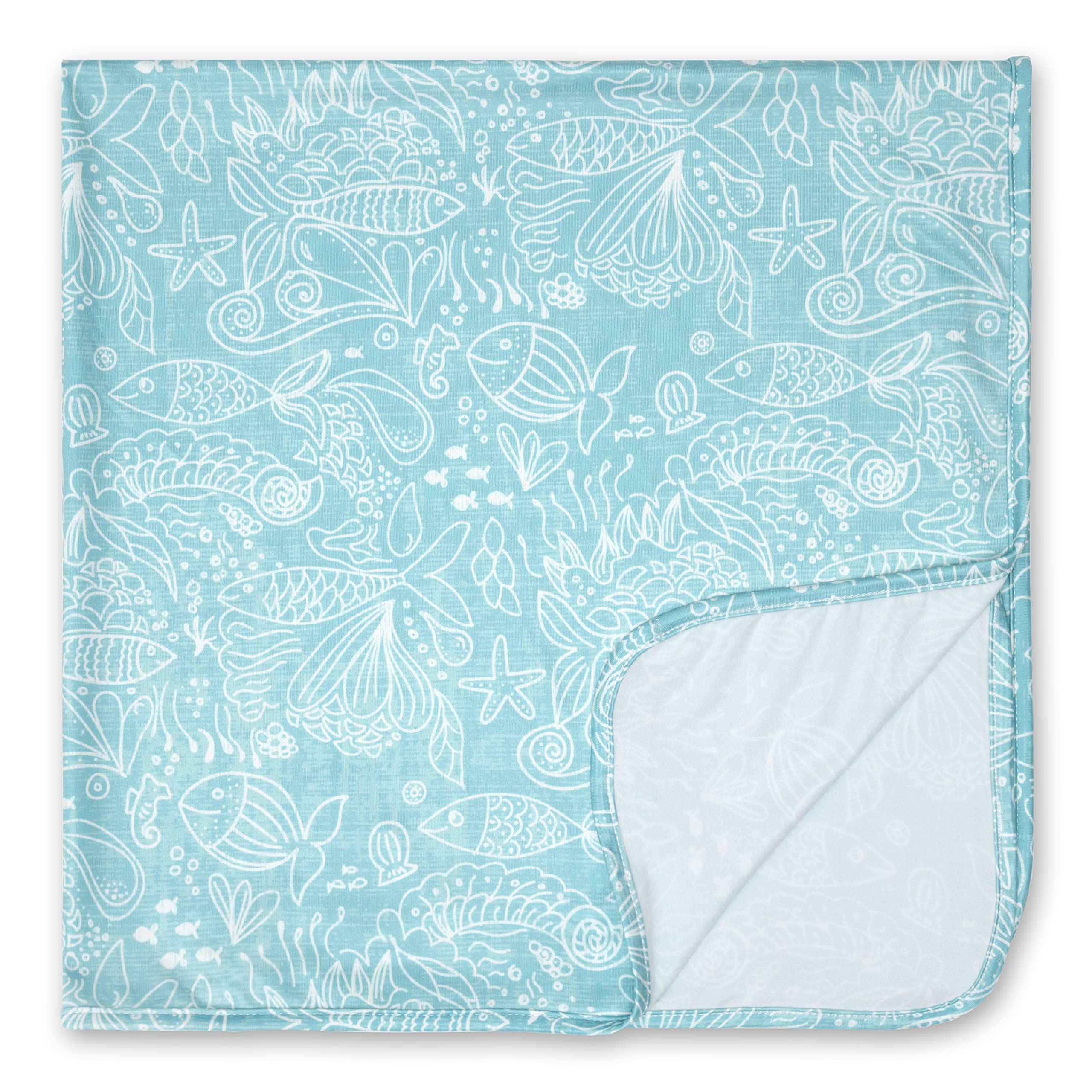 PrimaStella Milky Silky Snug Fit Mix-n-Match Swaddle Blankets (Seascape Sketch)