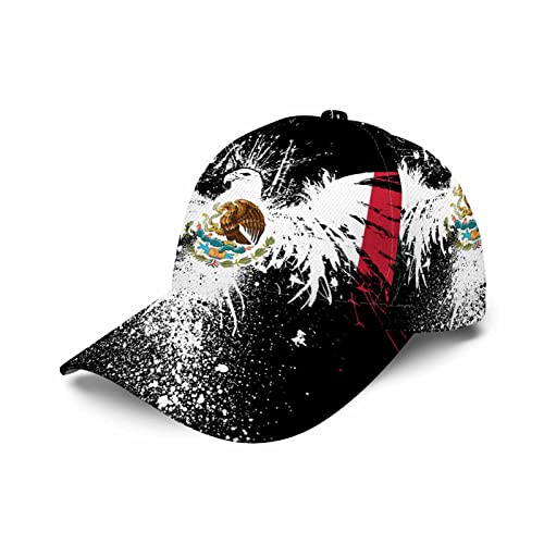 Mxocom Baseball Cap Cool Mexican Flag Trucker Snapback Hats Vintage Ball Hat Adjustable Sport Caps for Men Women