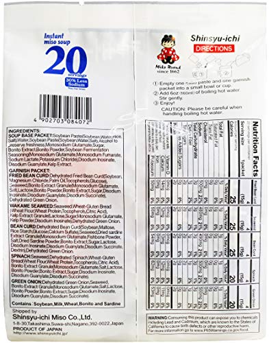 Miko Brand Instant Miso Soup Variety Pack-30% Less Sodium, 10.65 Ounce