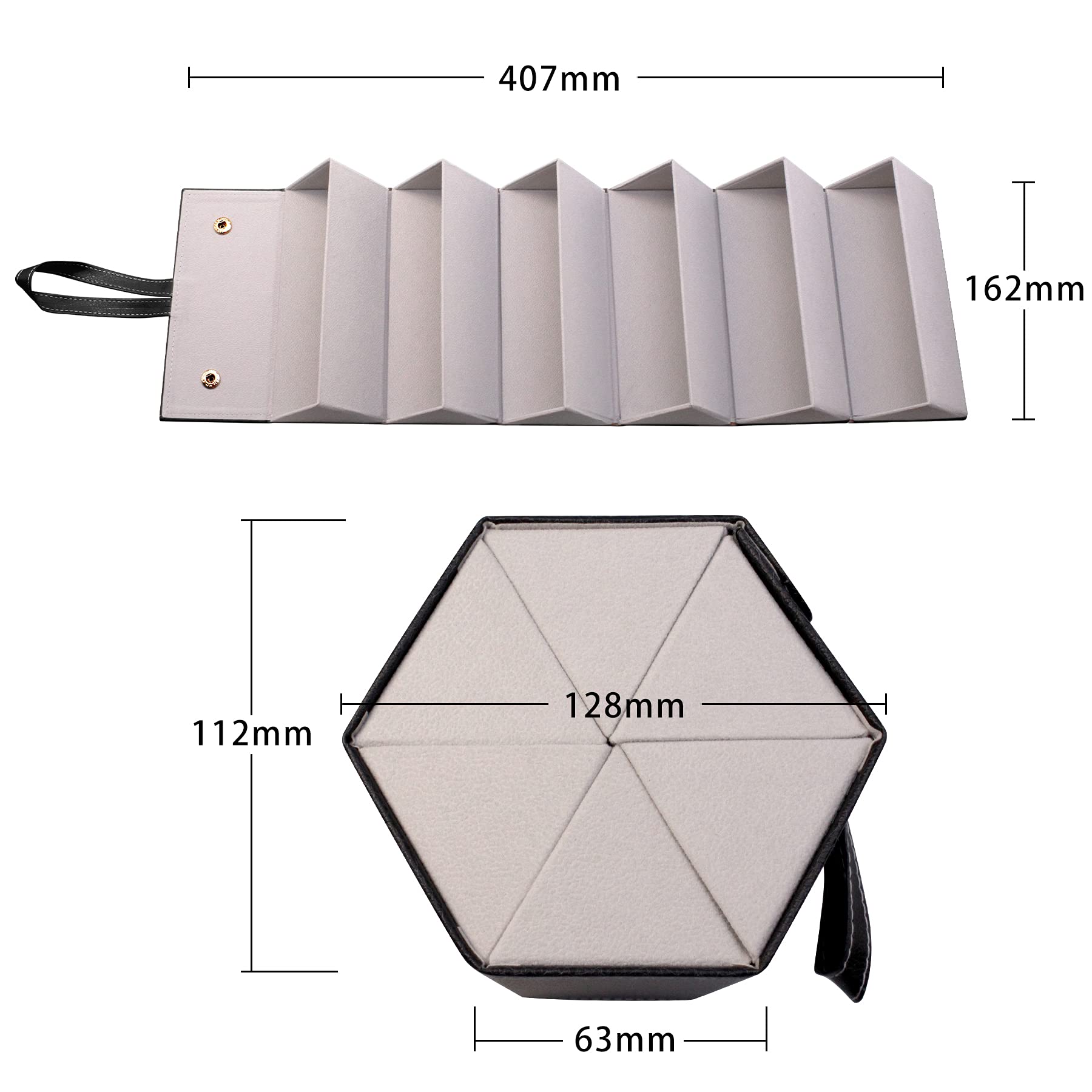 MAFENLY six Optical glasses case Small sunglasses storage box, 6 sockets pu foldable glasses display box (6 PACK shiziwen bule 2)