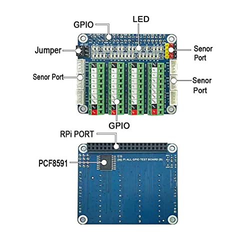 Sensor Expansion Board, Clear Identification ADDA Chip LED GPIO IO Port Development Board Excellent PCB for 4B 3B CM4