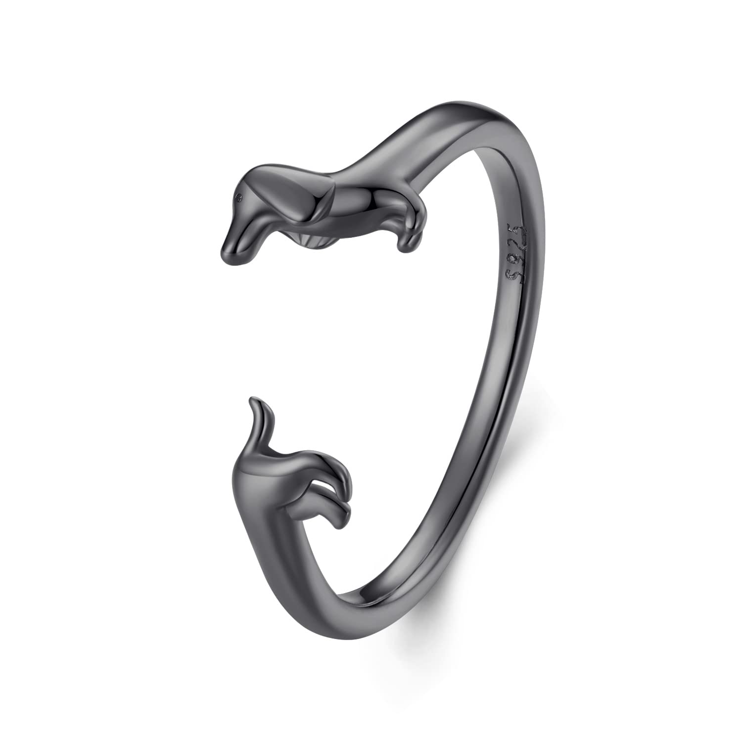 MUNDELL 925 Sterling Silver Hollow-out Symbol Guardian Ring Fatima's Hand Devil Eye Finger Ring for Women Lucky Ring Stackable Ring Statement Ring(Size 8)