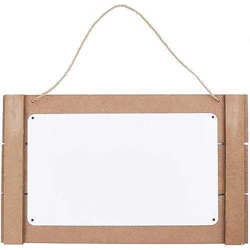 Juvale Interchangeable Welcome Home Sign, Wood Grain Hanging Wall Decor (16 x 9 in, 8 Pieces)