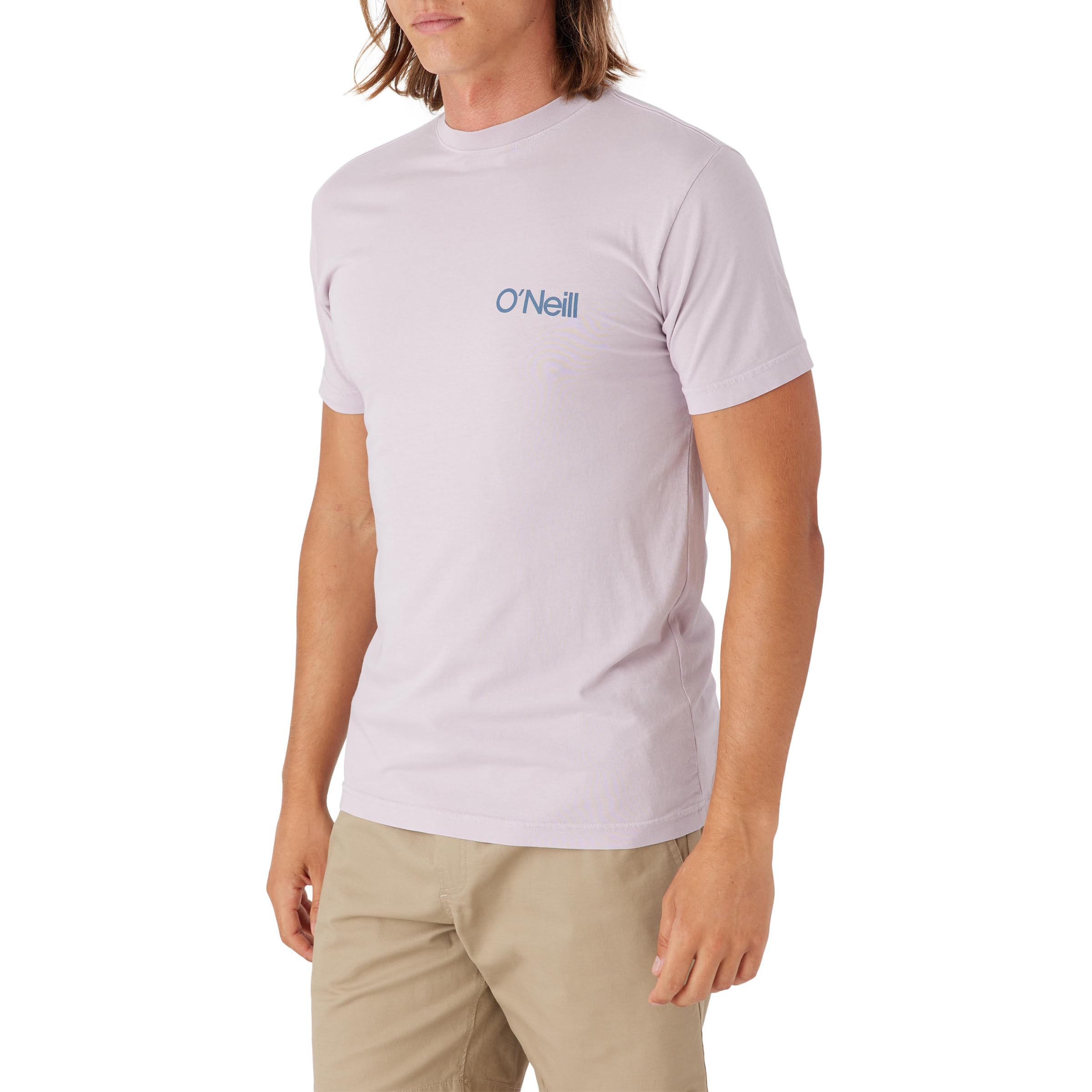 O'NEILL Mens Mythic Lines Graphic Short Sleeve T-Shirt, Off White, XL
