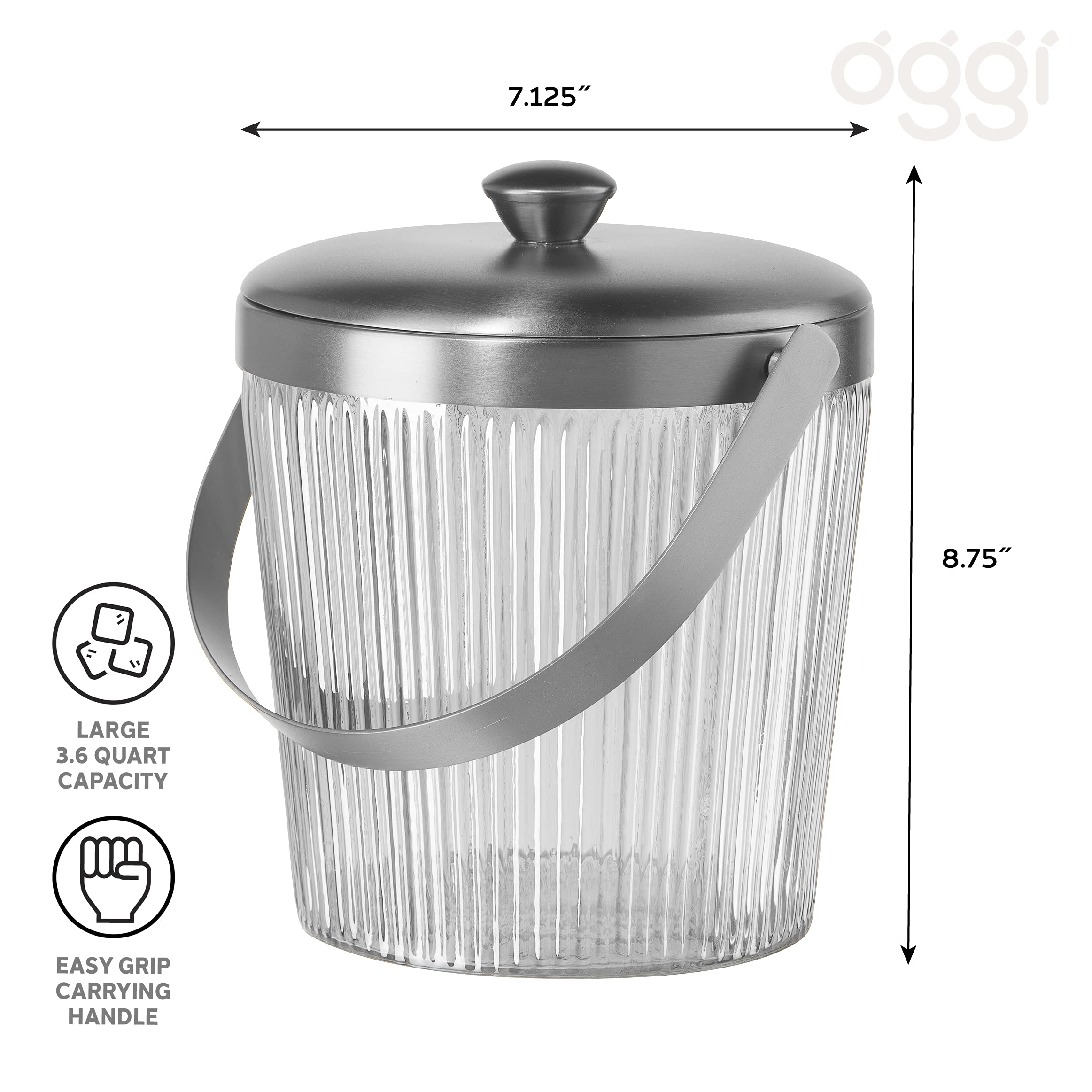Oggi Ice Bucket, Stainless Steel