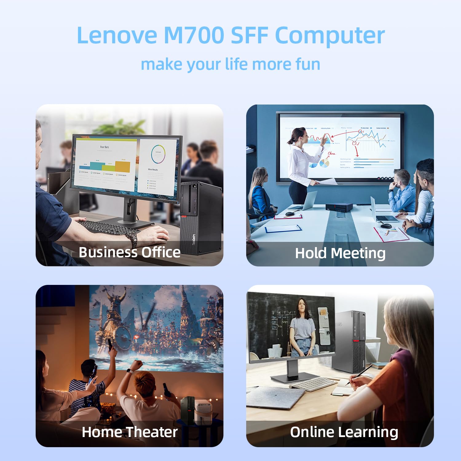 Lenovo ThinkCentre M700 Desktop Computers PC, Intel Core i7-6700 4.0GHz, 32GB RAM 512GB SSD + 2TB HDD, 2GB Graphics Card (Renewed)