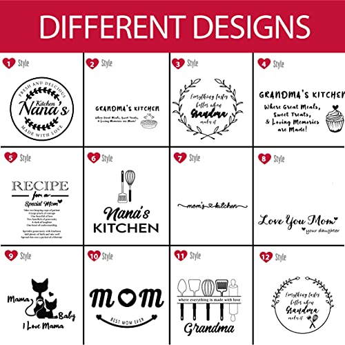 Personalized Cutting Board for Mom or Grandma, Custom Engraved Kitchen Gift, Customized Mom and Grandma Gift from Daughter or Son, Kitchen Sign with Stand, 12 Designs and 3 Sizes