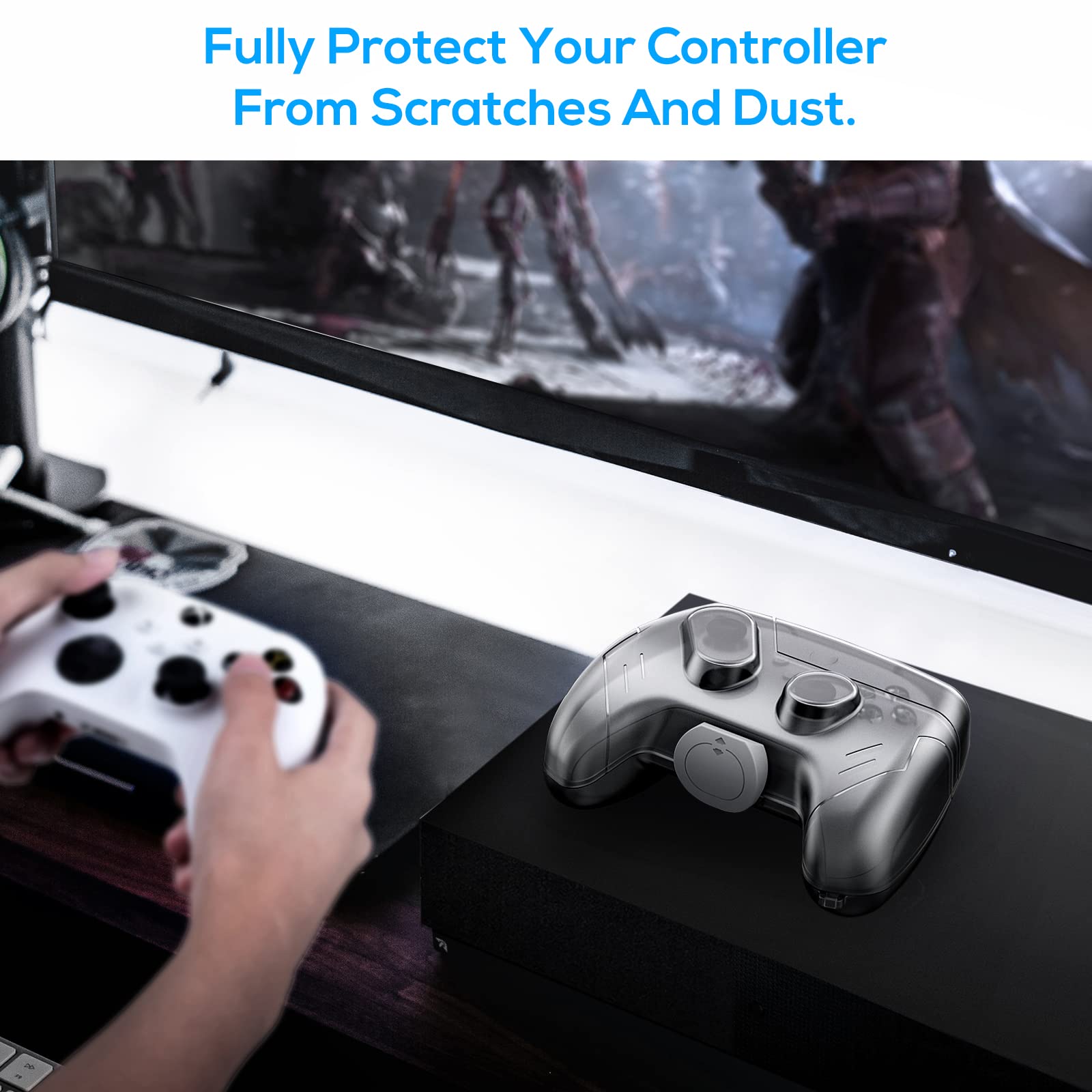 Protective Case for PS5/Xbox Core Controller, MENEEA Joystick Protector Hard Shell for Xbox Series X/S/Xbox One/Playstation 5 DualSense Waterproof Shockproof & Scratchproof Cover Accessories for PS5