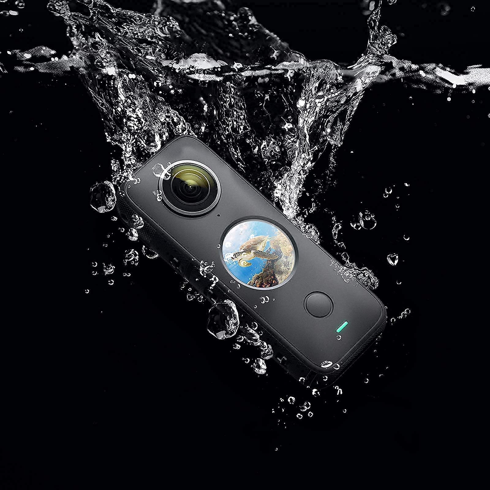 Insta360 ONE X2 360 Degree Waterproof Action Camera, 5.7K 360, Stabilization, Touch Screen, AI Editing, Live Streaming, Webcam, Voice Control + Tripod Selfie Stick