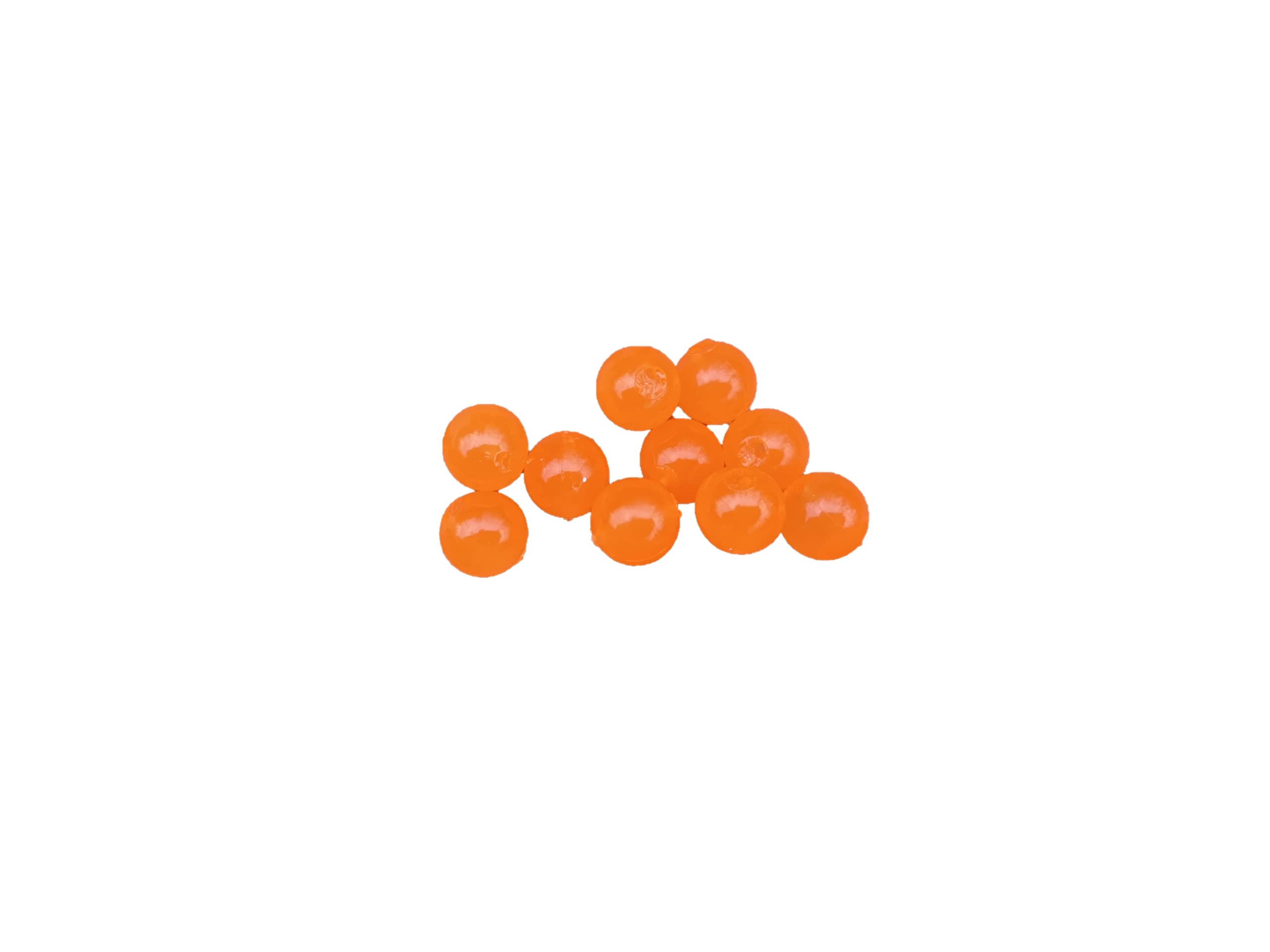 My Style Baits Fishing Beads,12mm Artificial Round Float Fishing Eggs for Freshwater Rivers, Soft Steelhead Salmon Beads (Orange)