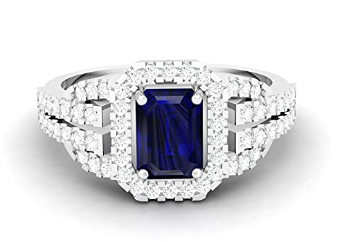 LMDPRAJAPATIS Lab - Certified Blue Sapphire Neelam Birthstone Sapphire Women's Ring, Ring Size 10